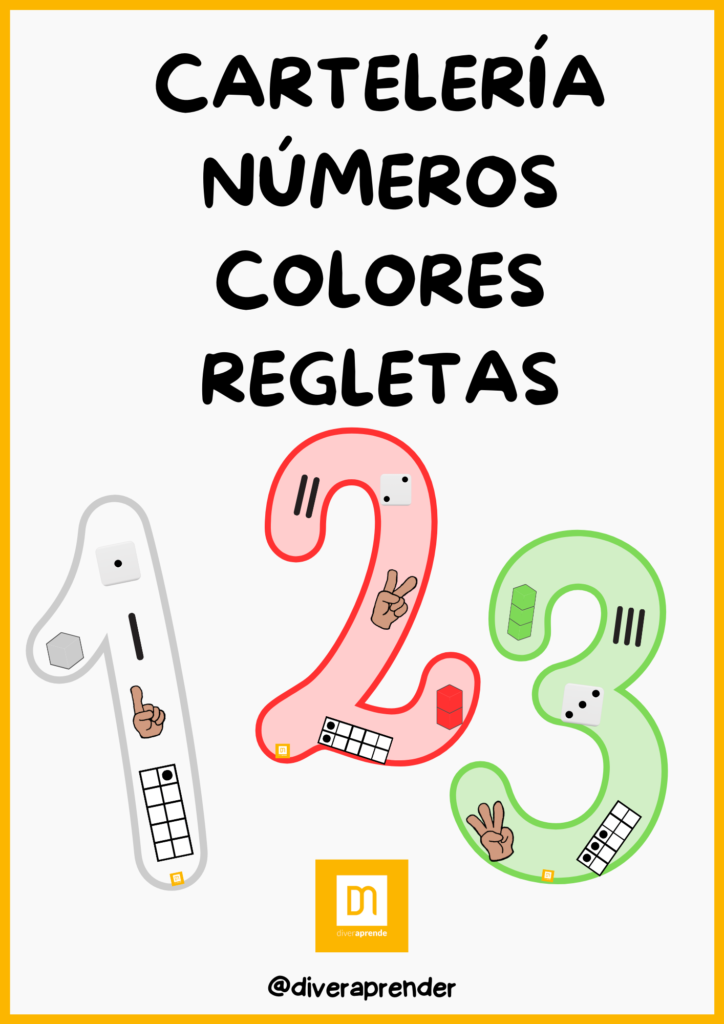Números cantidad color regletas – Diveraprender