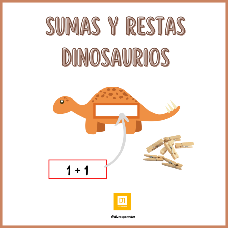 SUMAS Y RESTAS DINOSAURIOS – Diveraprender