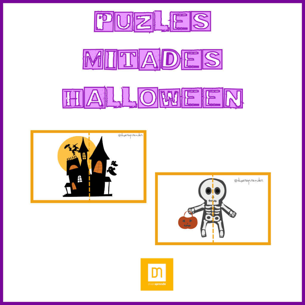 Puzles mitades halloween – Diveraprender Puzles mitades halloween – Diveraprender