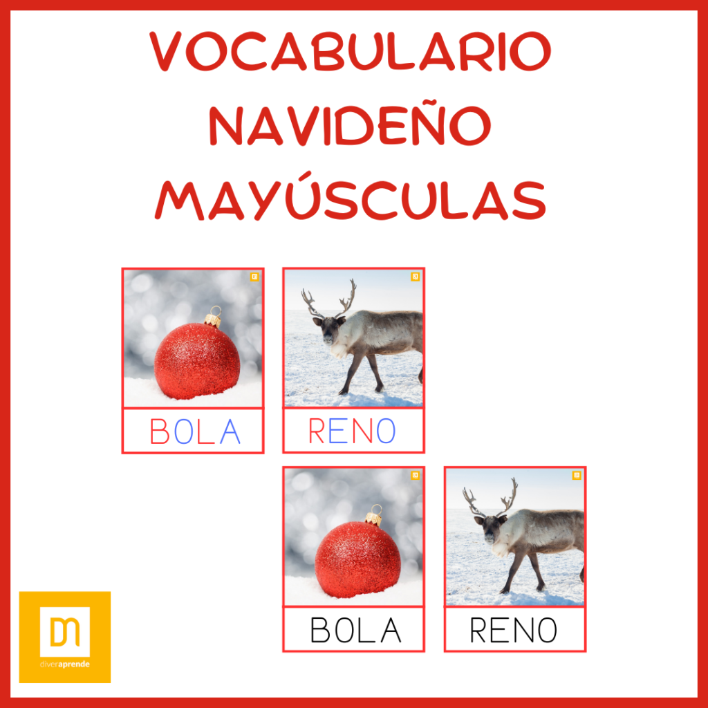 VOCABULARIO NAVIDAD LETRA MAYÚSCULA – Diveraprender