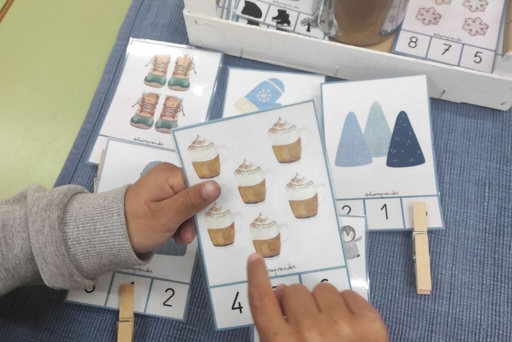 Tarjetas conteo invierno – Diveraprender