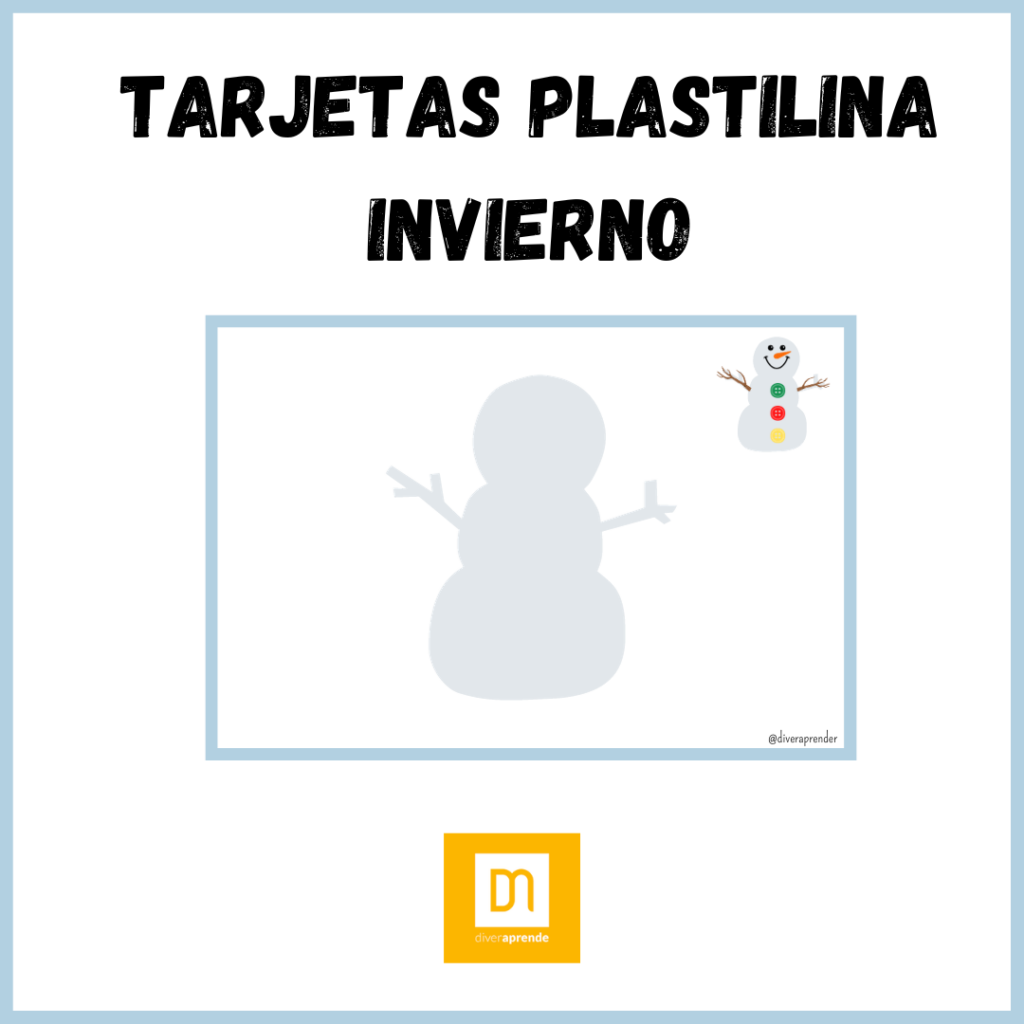 Tarjetas plastilina invierno – Diveraprender