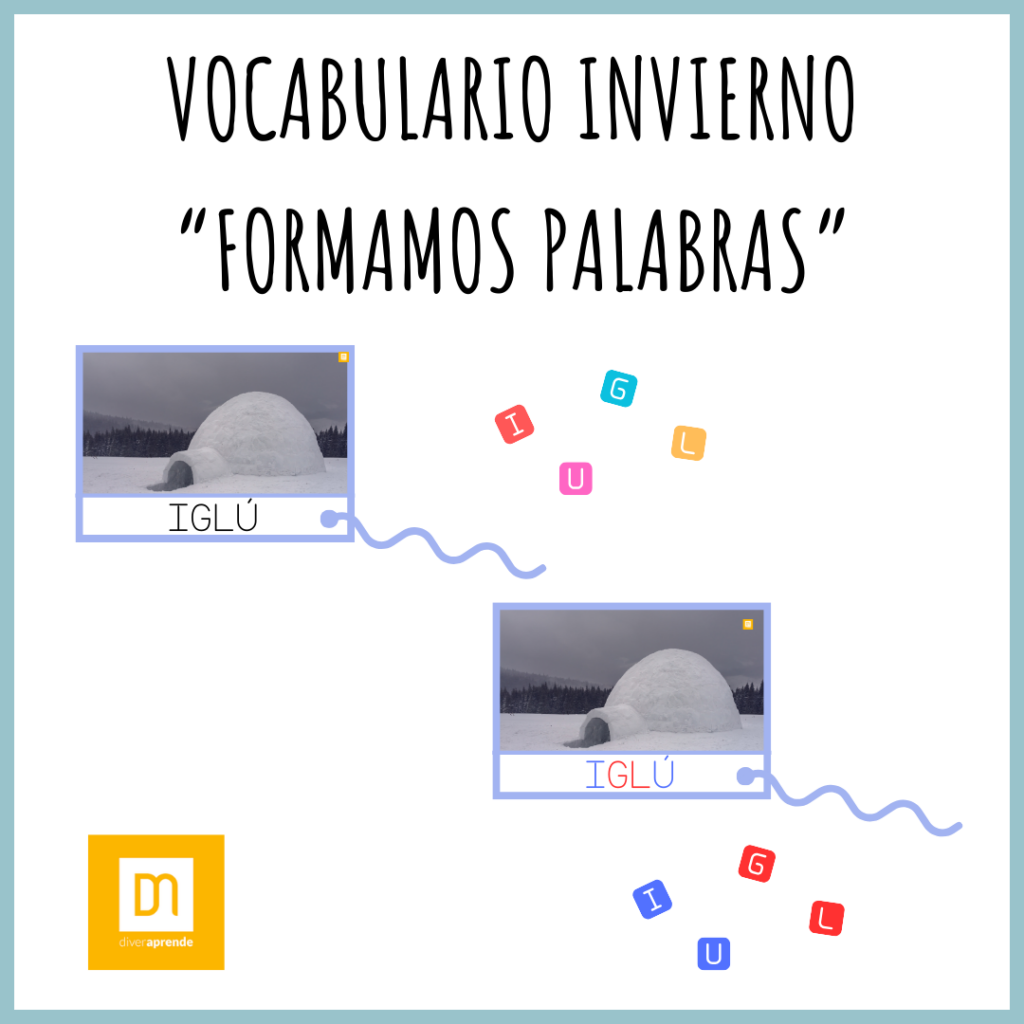 Vocabulario invierno «Formamos palabras» – Diveraprender