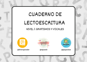 Cuaderno lecto nivel 1 «grafismos y vocales». Blanco y negro ...