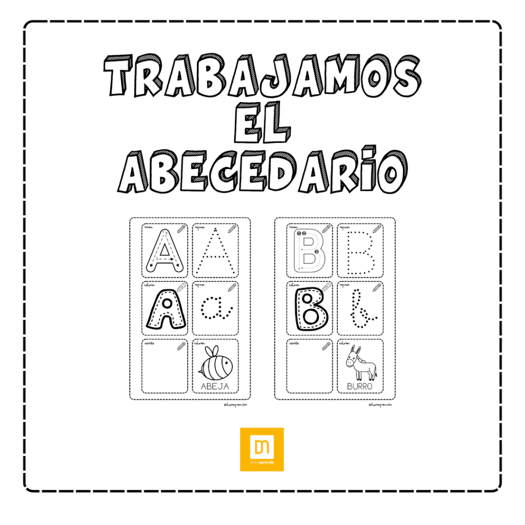 Fichas: trabajamos el abecedario – Diveraprender